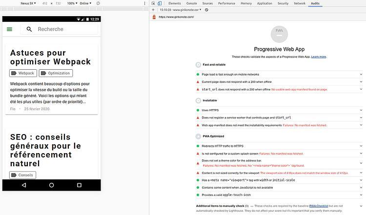 Transform your website into a PWA | Javascript | GinkoNote